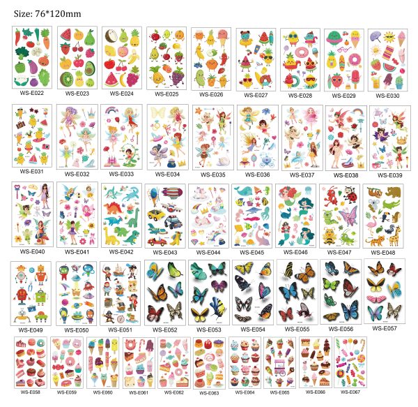 Factory Direct Wholesale Custom Temporary Cartoon Butterfly Mermaid ...