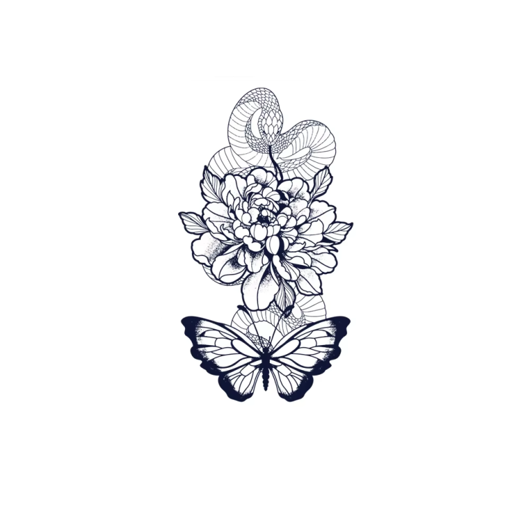 Flower 2-weeks Semi-permanent Tattoo Stickers - Tattoo Sticker Wholesale