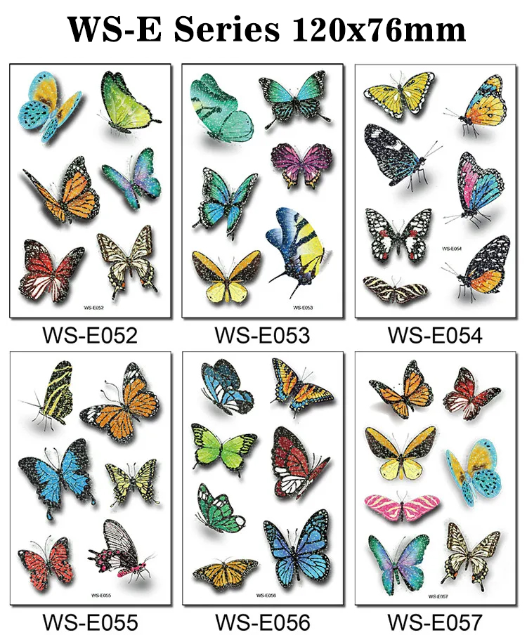 Factory Direct Wholesale Custom Temporary Cartoon Butterfly Mermaid ...