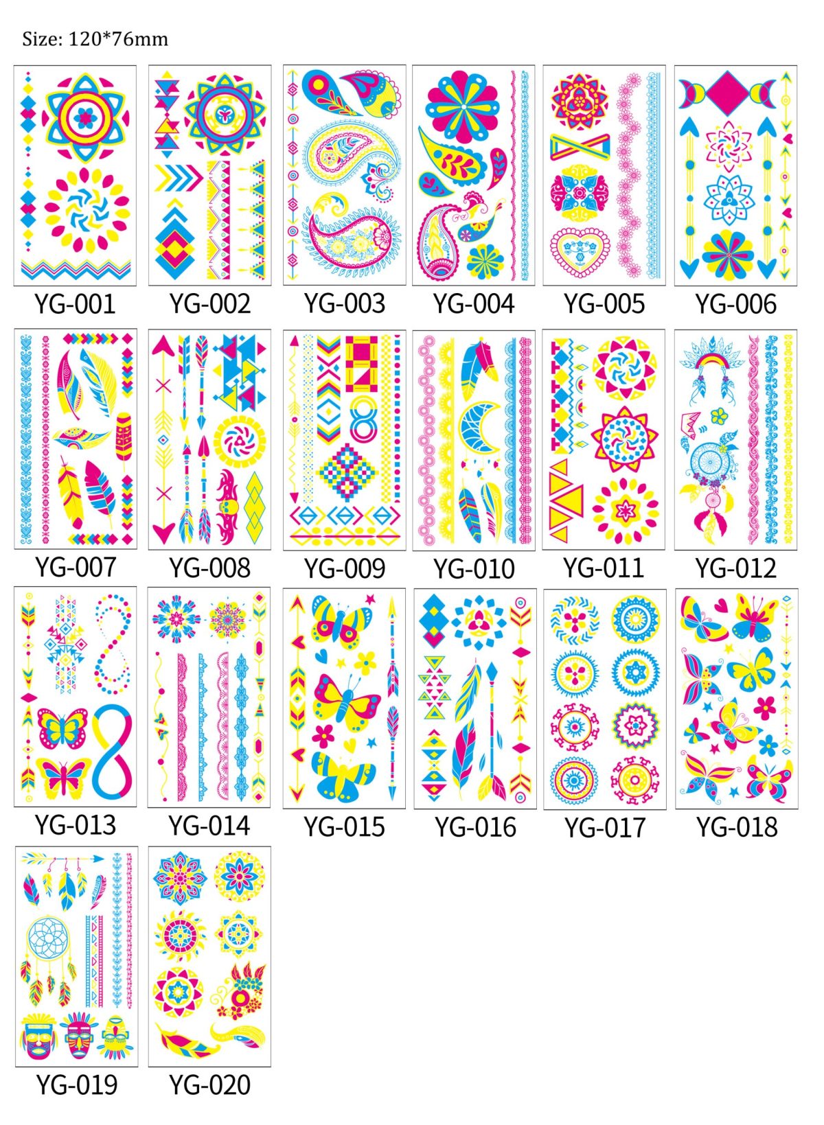 UV Light Party Temporary Tattoo Stickers - Tattoo Sticker Wholesale