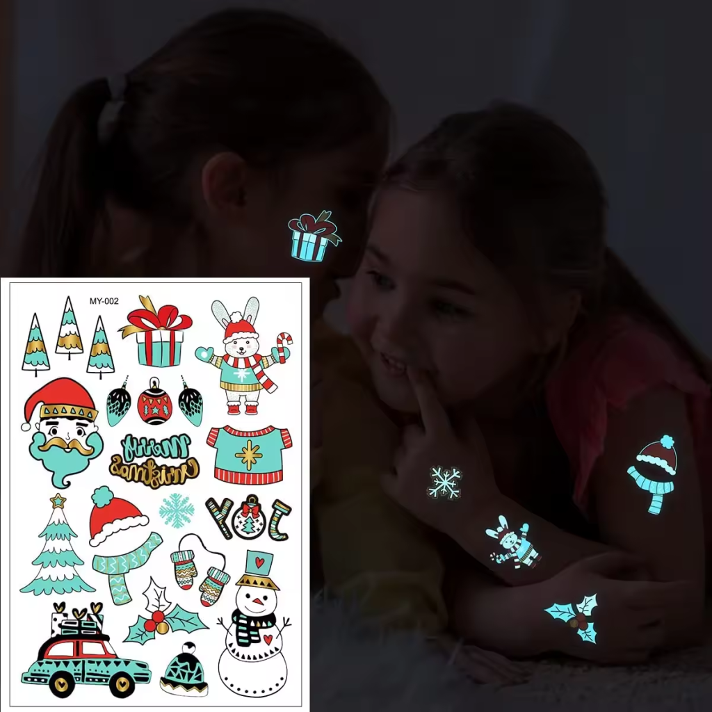 Whale Pattern Neon Temporary Tattoo Stickers - Tattoo Sticker Wholesale