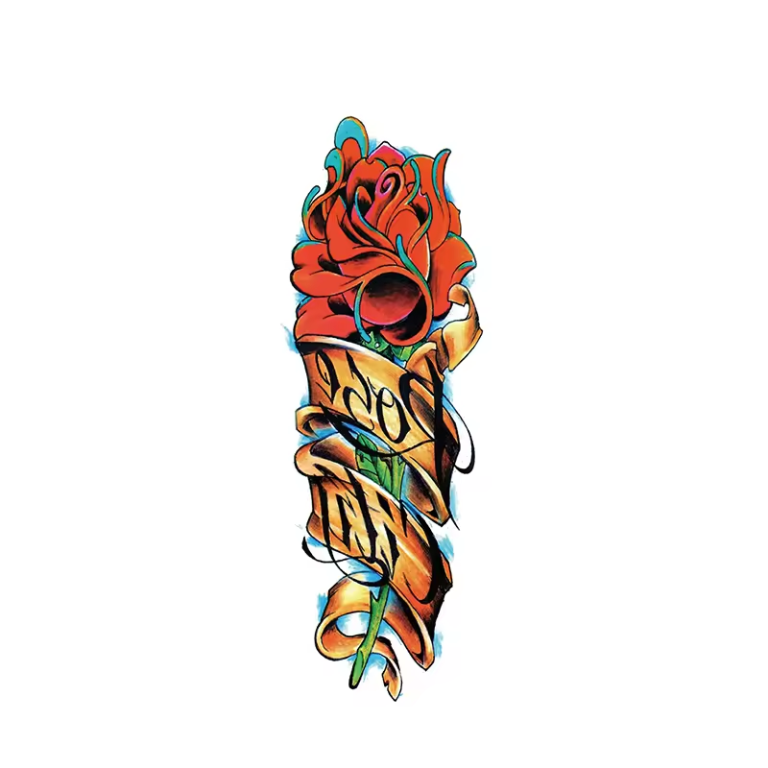 Realistic Red Rose Temporary Tattoo Stickers – Temporary Tattoo
