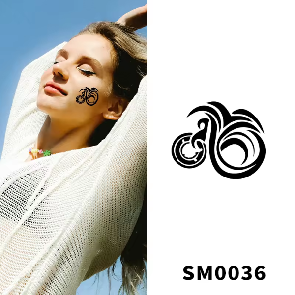 Black Waterproof Semi-Permanent Tattoos – Temporary Tattoo